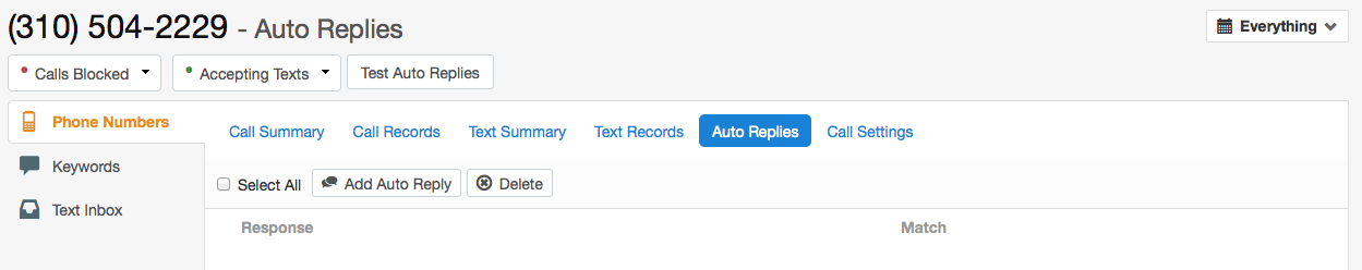 Configuring Auto Replies | CallFire